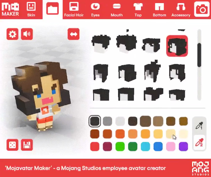 Mojang设计师分享了官方人物头像生成器的使用视频 - 我的世界中文站