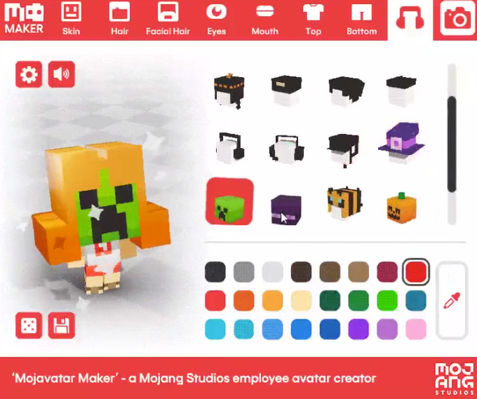 Mojang设计师分享了官方人物头像生成器的使用视频 - 我的世界中文站